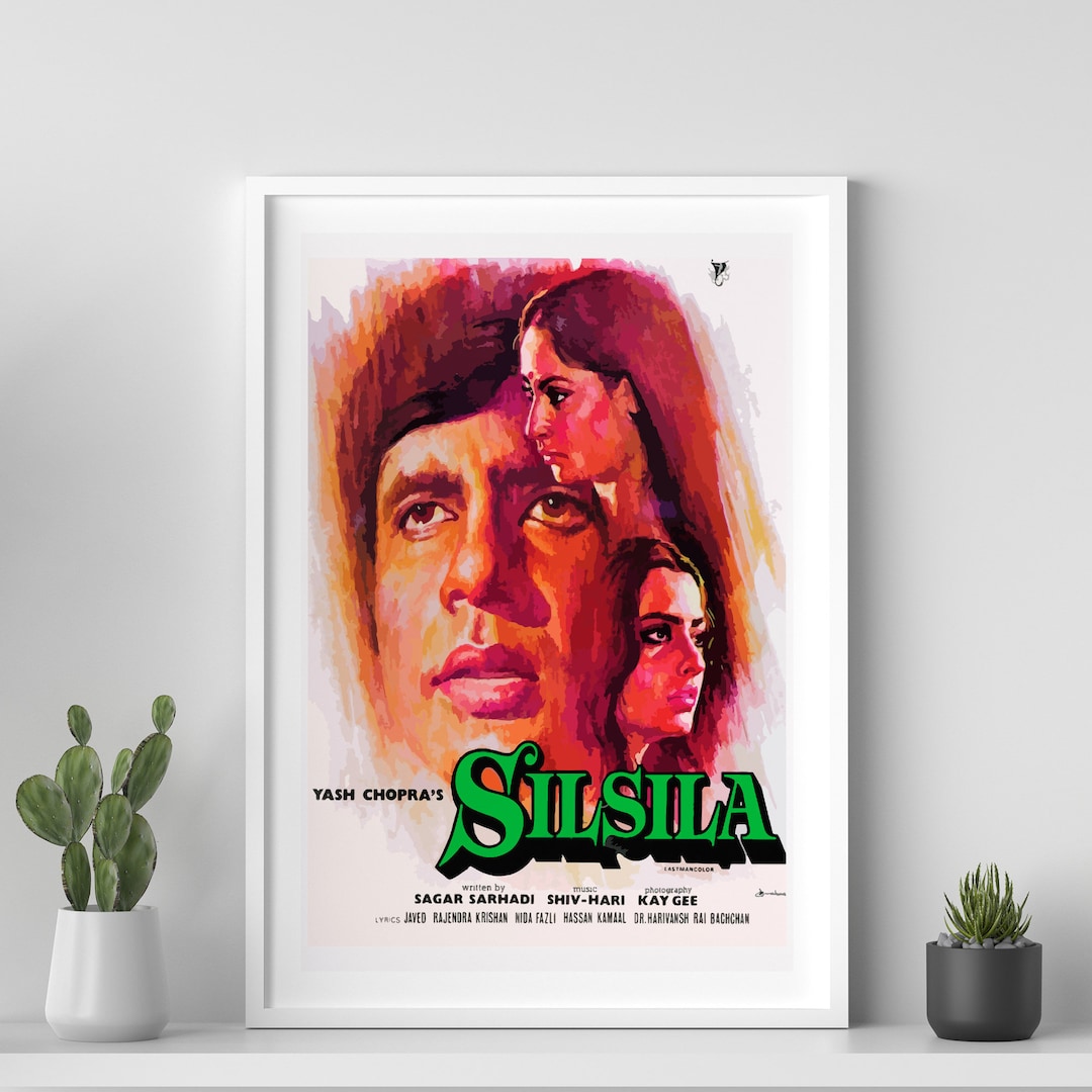 Silsila Movie Poster Desi Wall Art Bollywood Movie Poster - Etsy