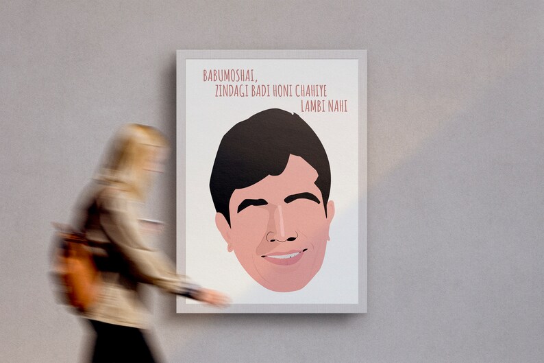 Rajesh Khanna Poster, Anand Movie, Unique Gift for Her, Desi Wall Art ...