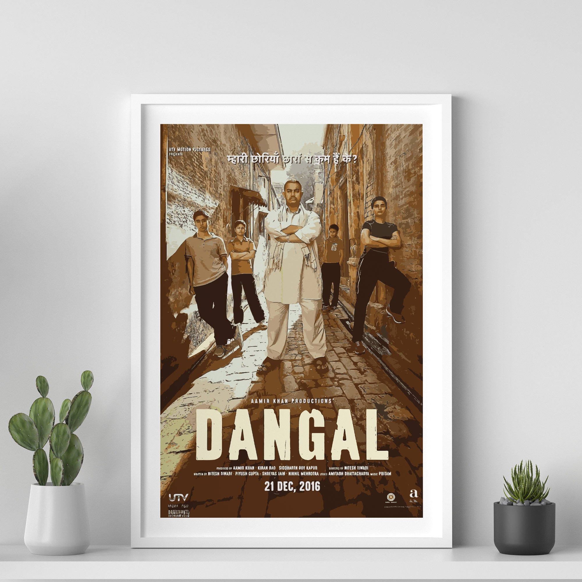 Dangal Movie Poster Desi Wall Art Bollywood Movie Poster - Etsy
