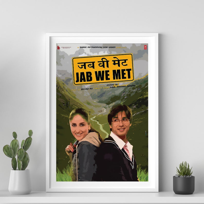 Jab We Met Movie Poster Desi Wall Art Bollywood Movie - Etsy