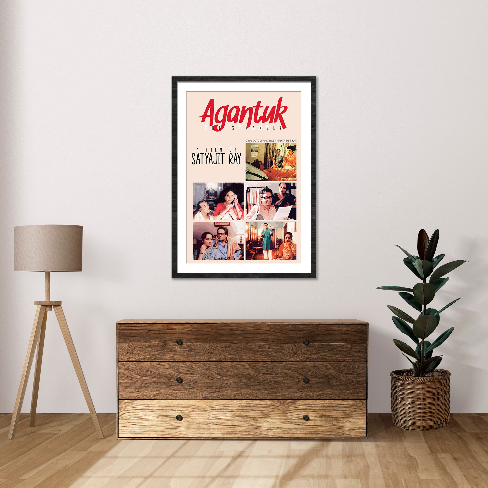 Agantuk Movie Poster, Satyajit Ray, the Stranger Movie, Bengali Movie ...