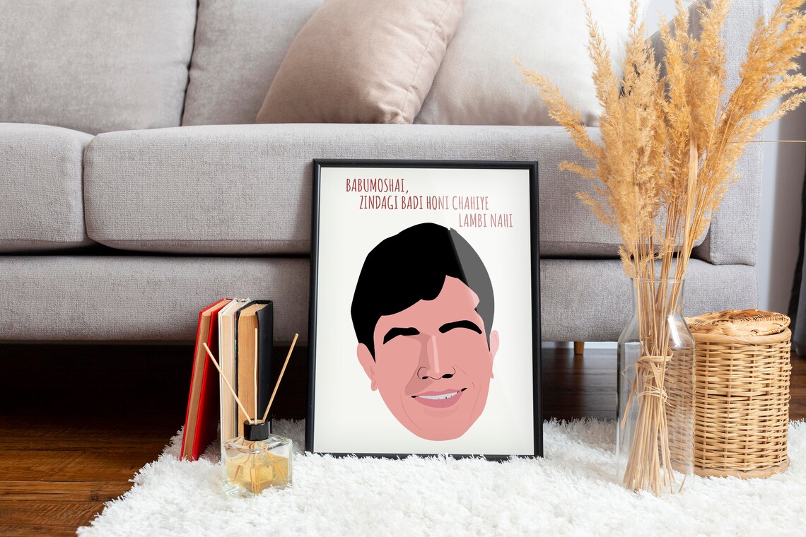 Rajesh Khanna Poster, Anand Movie, Unique Gift for Her, Desi Wall Art ...