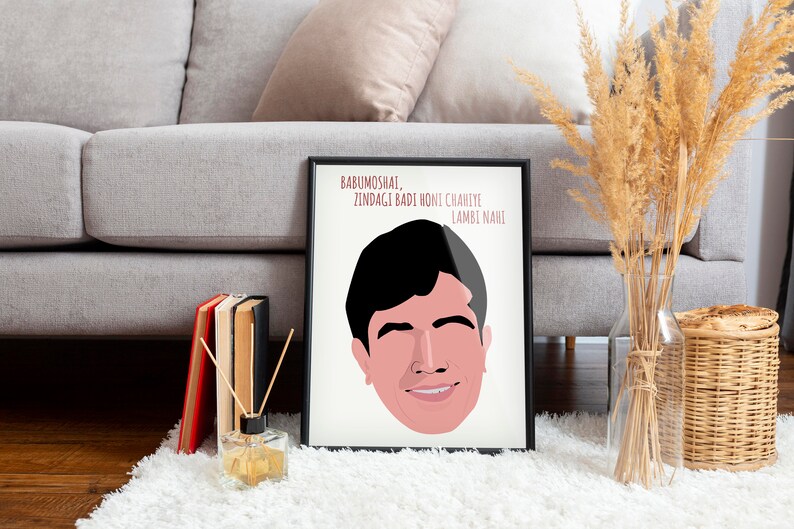 Rajesh Khanna Poster, Anand Movie, Unique Gift for Her, Desi Wall Art ...