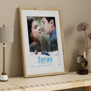 Fanaa Movie Poster, Desi Wall Art, Bollywood Movie Poster, Retro ...