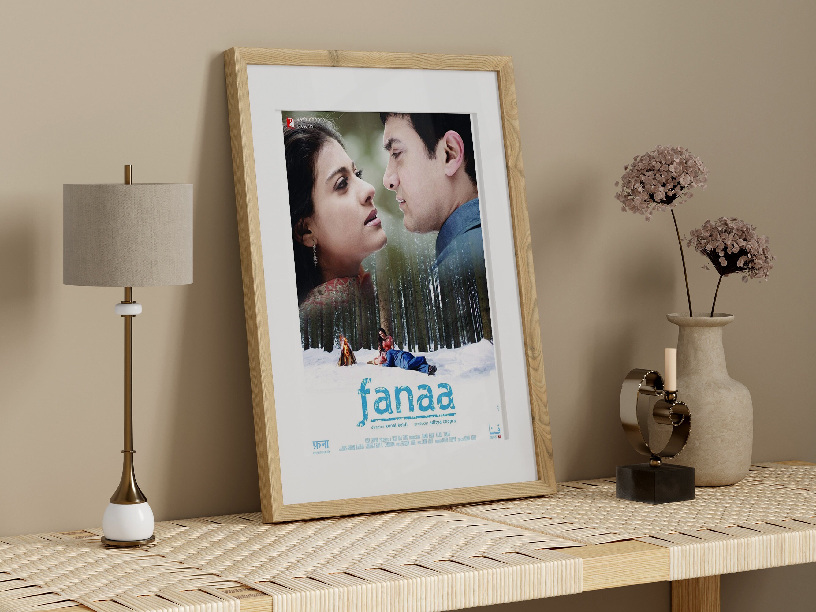 Fanaa Movie Poster, Desi Wall Art, Bollywood Movie Poster, Retro ...