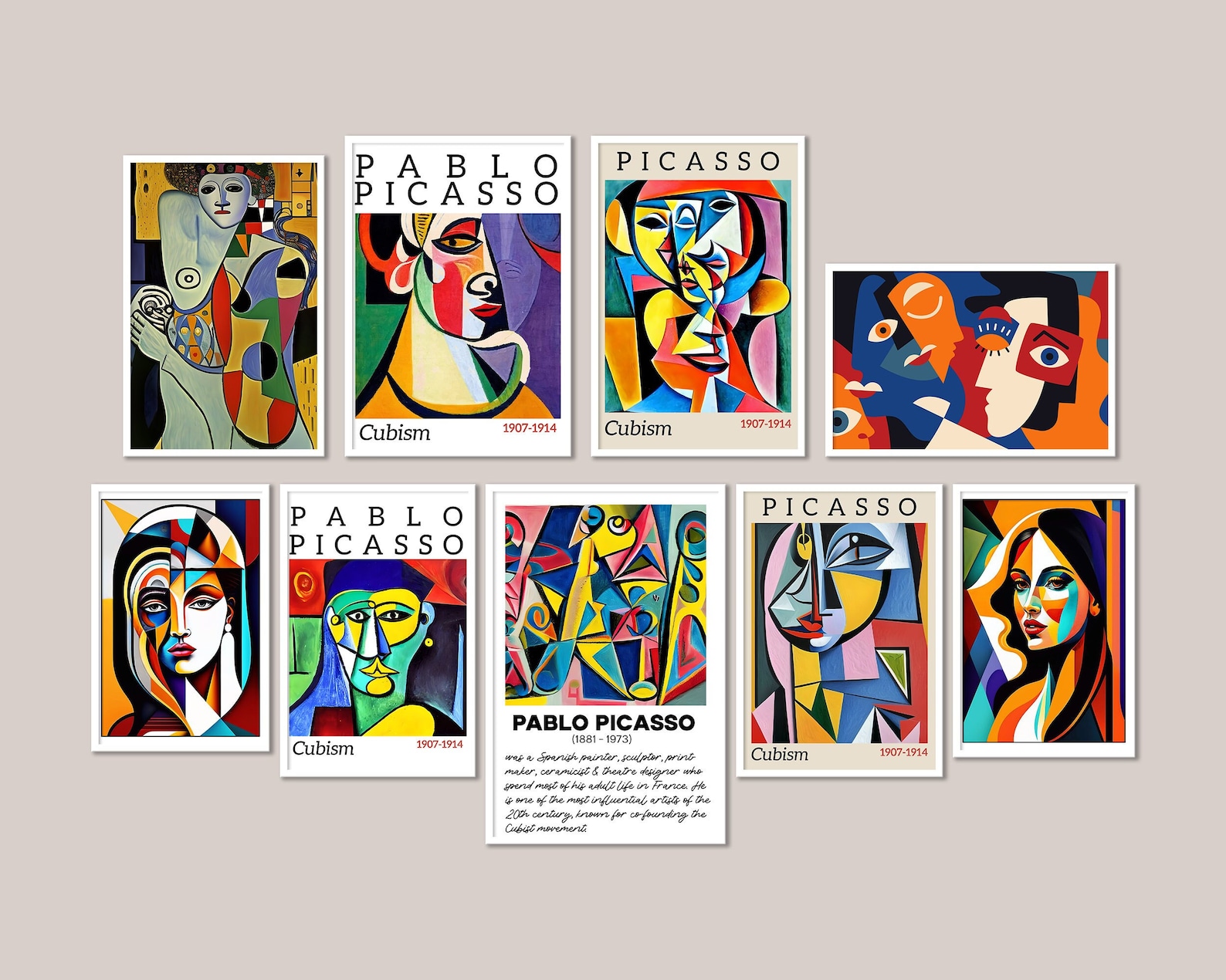 Set of 9 Picasso Prints, Picasso Wall Art Prints, Gallery Wall Set ...