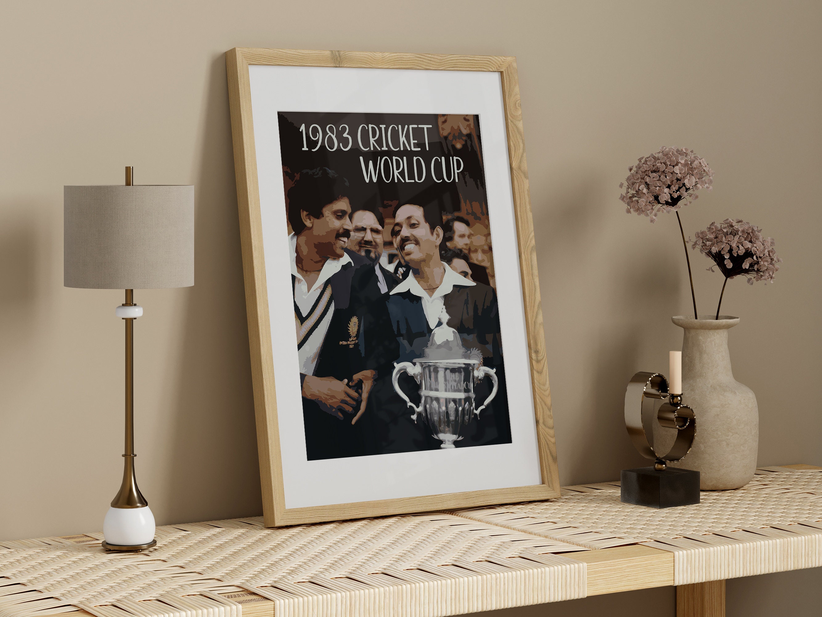 1983 Cricket World Cup, Kapil Dev Poster, Indian Sports Decor, Gift for ...