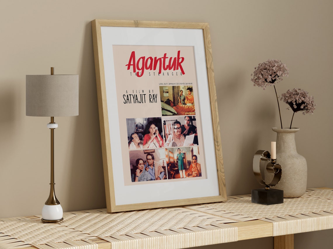 Agantuk Movie Poster, Satyajit Ray, the Stranger Movie, Bengali Movie ...