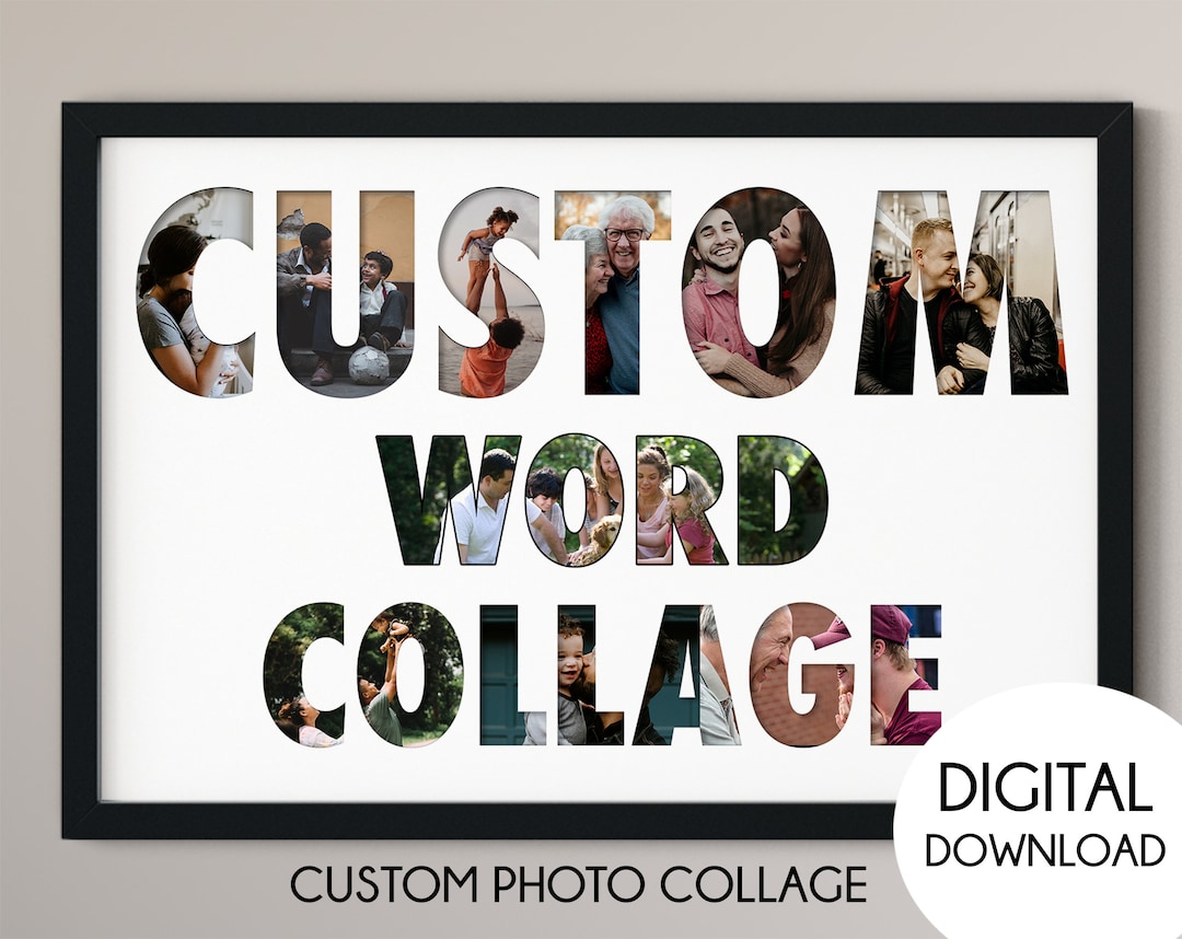 Custom Word Collage, Text Collage, Custom Picture Collage, Birthday ...