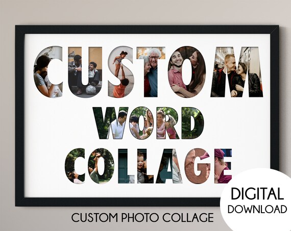 Custom Word Collage Text Collage Custom Picture Collage - Etsy