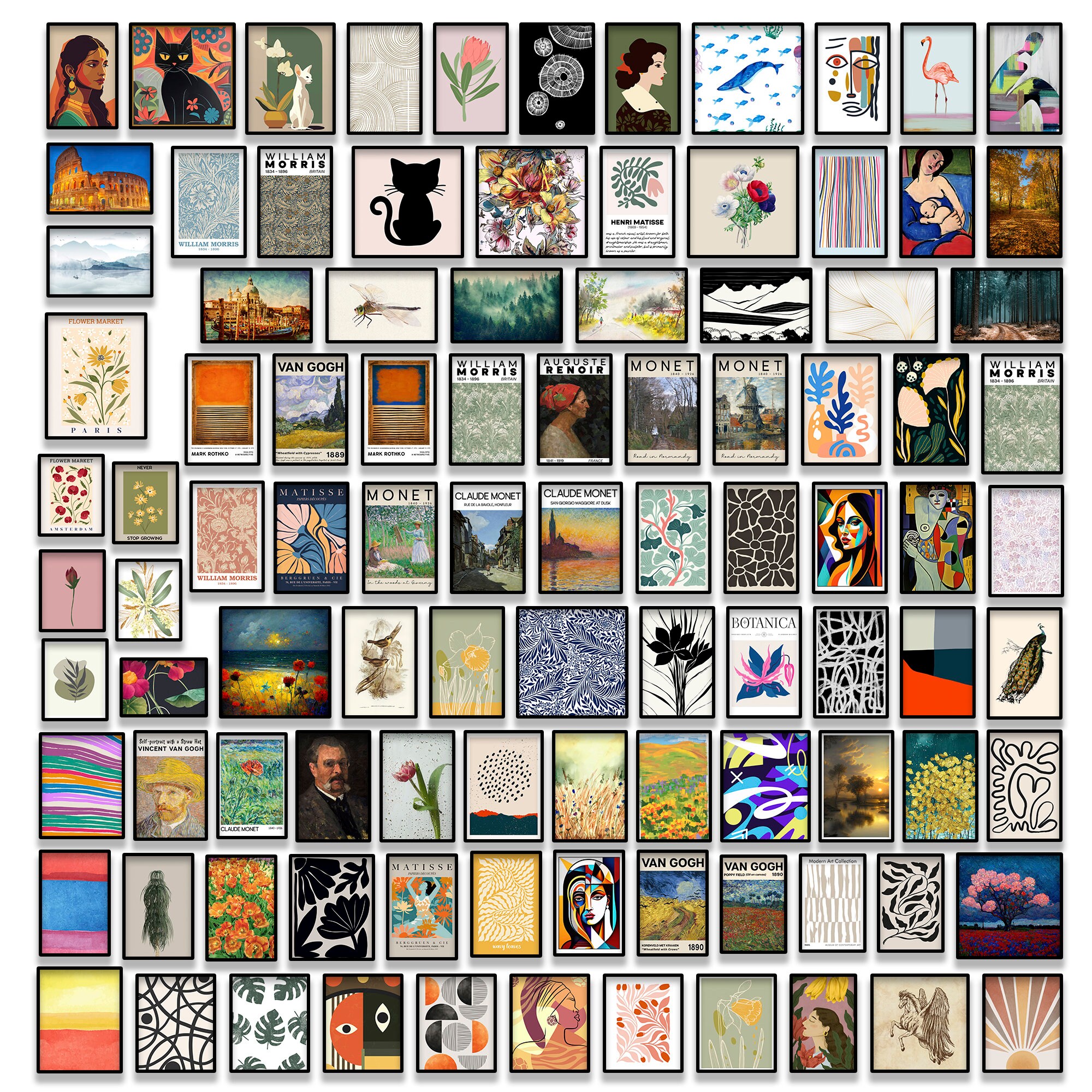 200 Eclectic MEGA BUNDLE Gallery Wall Set Gallery Wall - Etsy