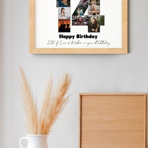 Custom Number Collage, Custom Photo Collage, Anniversary Gift, Digital ...