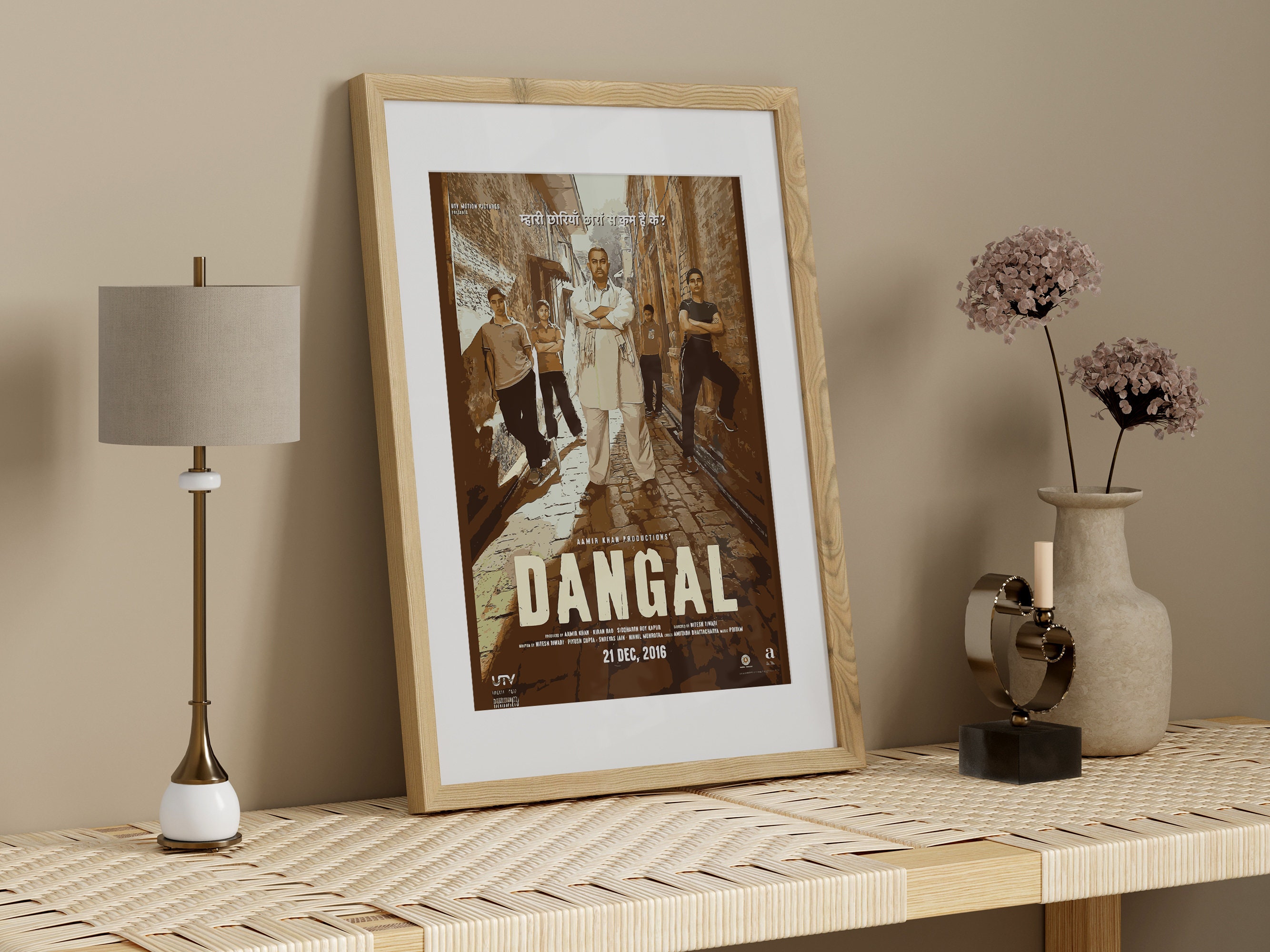 Dangal Movie Poster Desi Wall Art Bollywood Movie Poster - Etsy