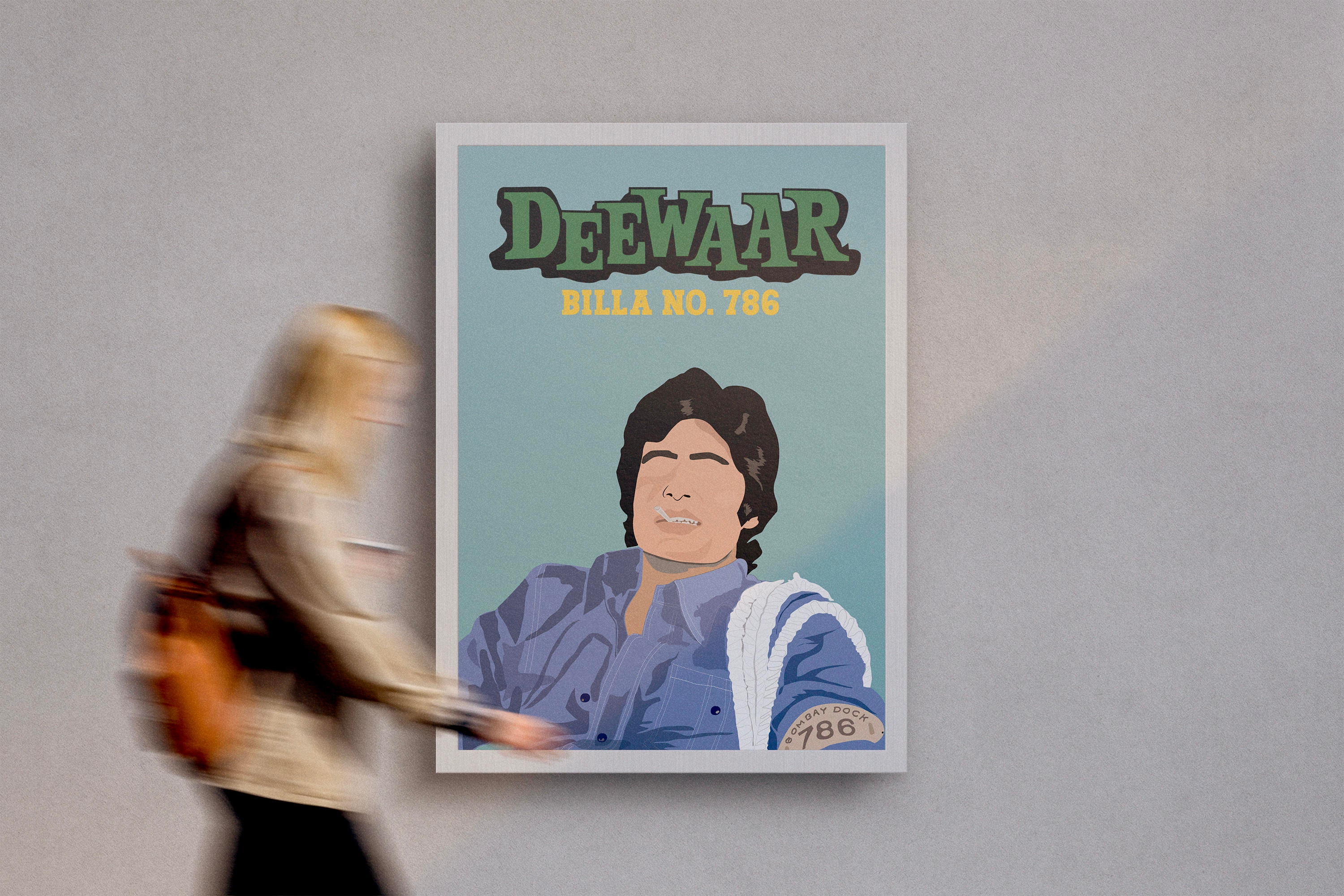 Amitabh Bachchan Poster, Deewaar Movie, Gift for Him, Desi Wall Art ...