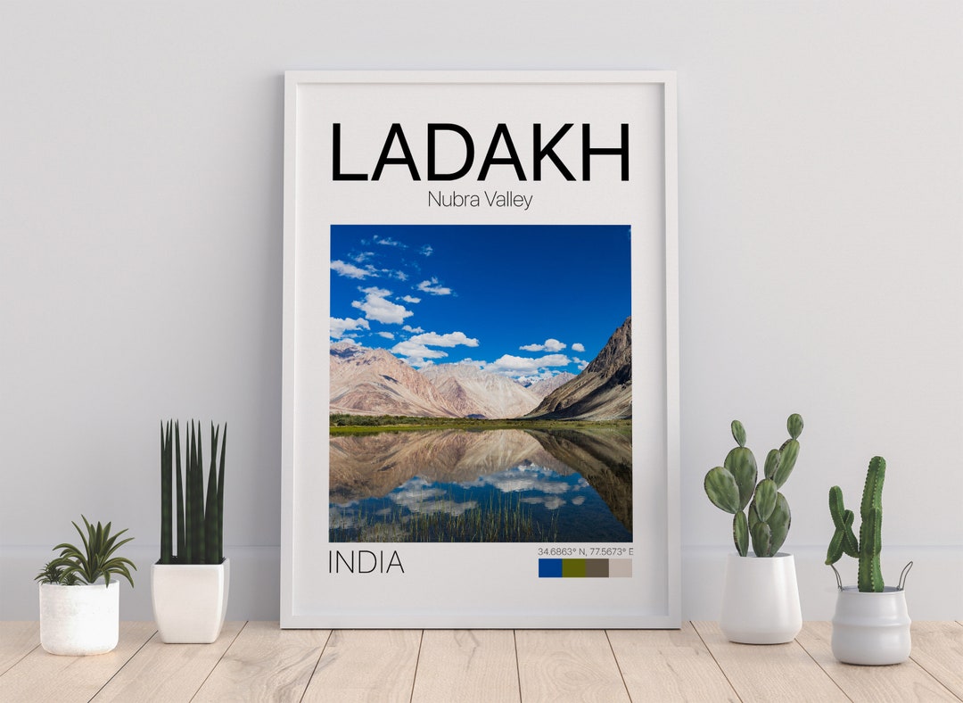 Lake in Himalaya Mountains, India Print, Ladakh Poster, India Poster ...