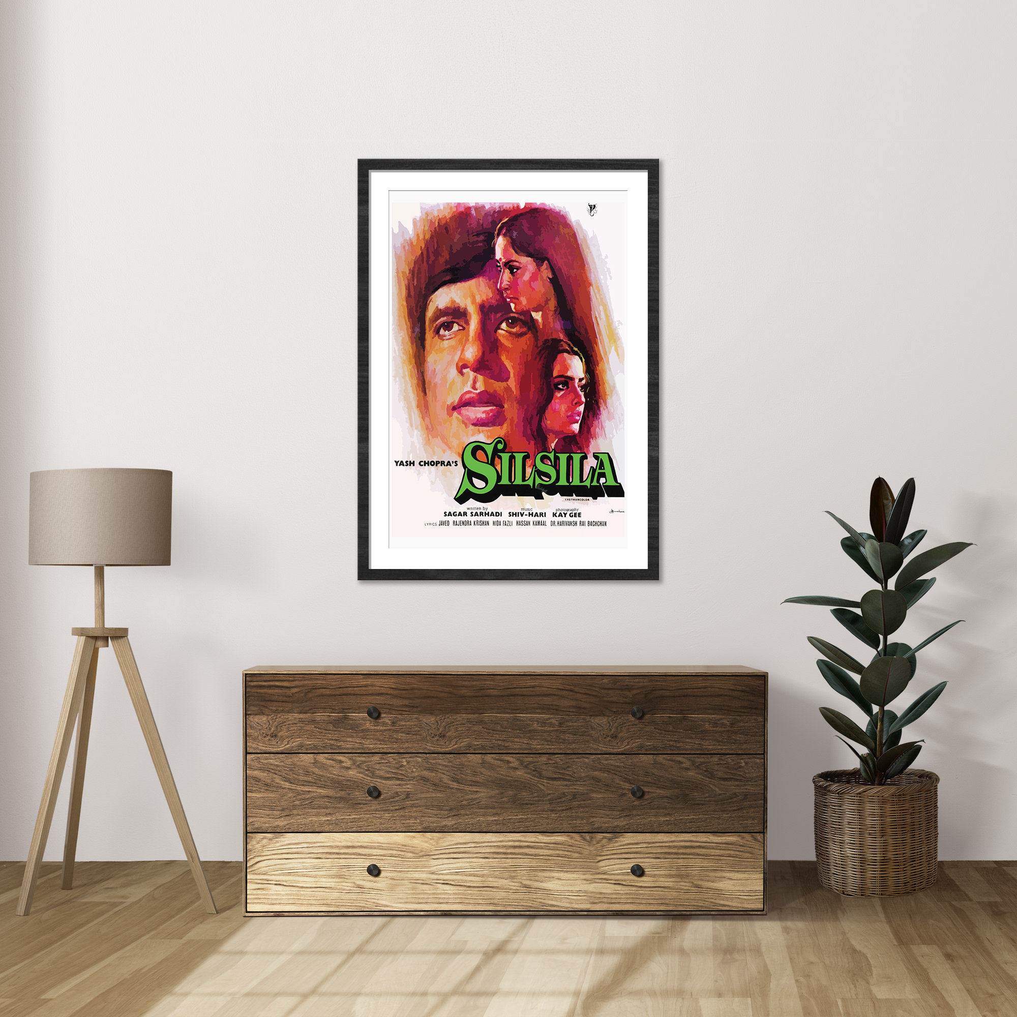 Silsila Movie Poster, Desi Wall Art, Bollywood Movie Poster, Retro ...