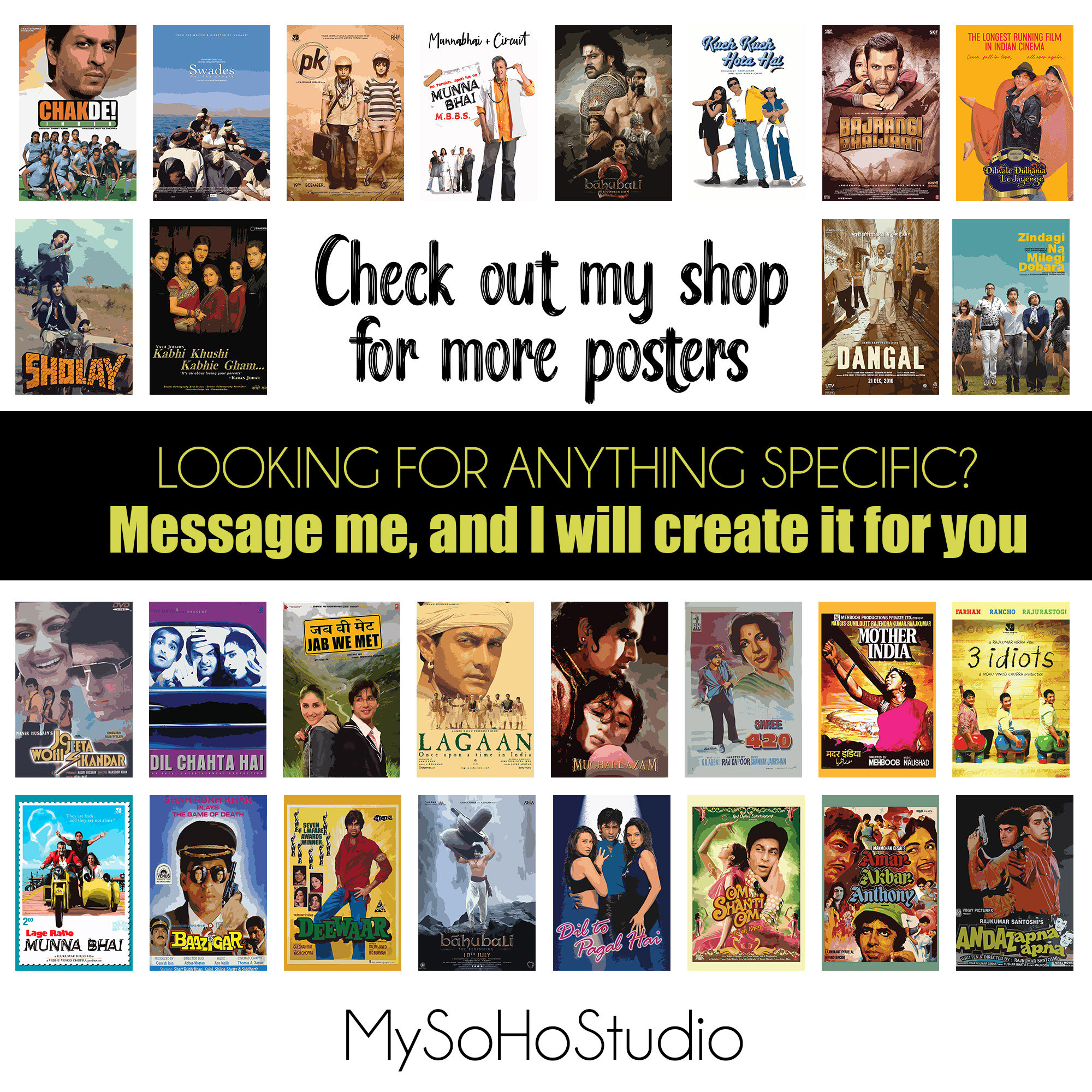 Mughal E Azam Movie Poster, Desi Wall Art, Bollywood Movie Poster ...