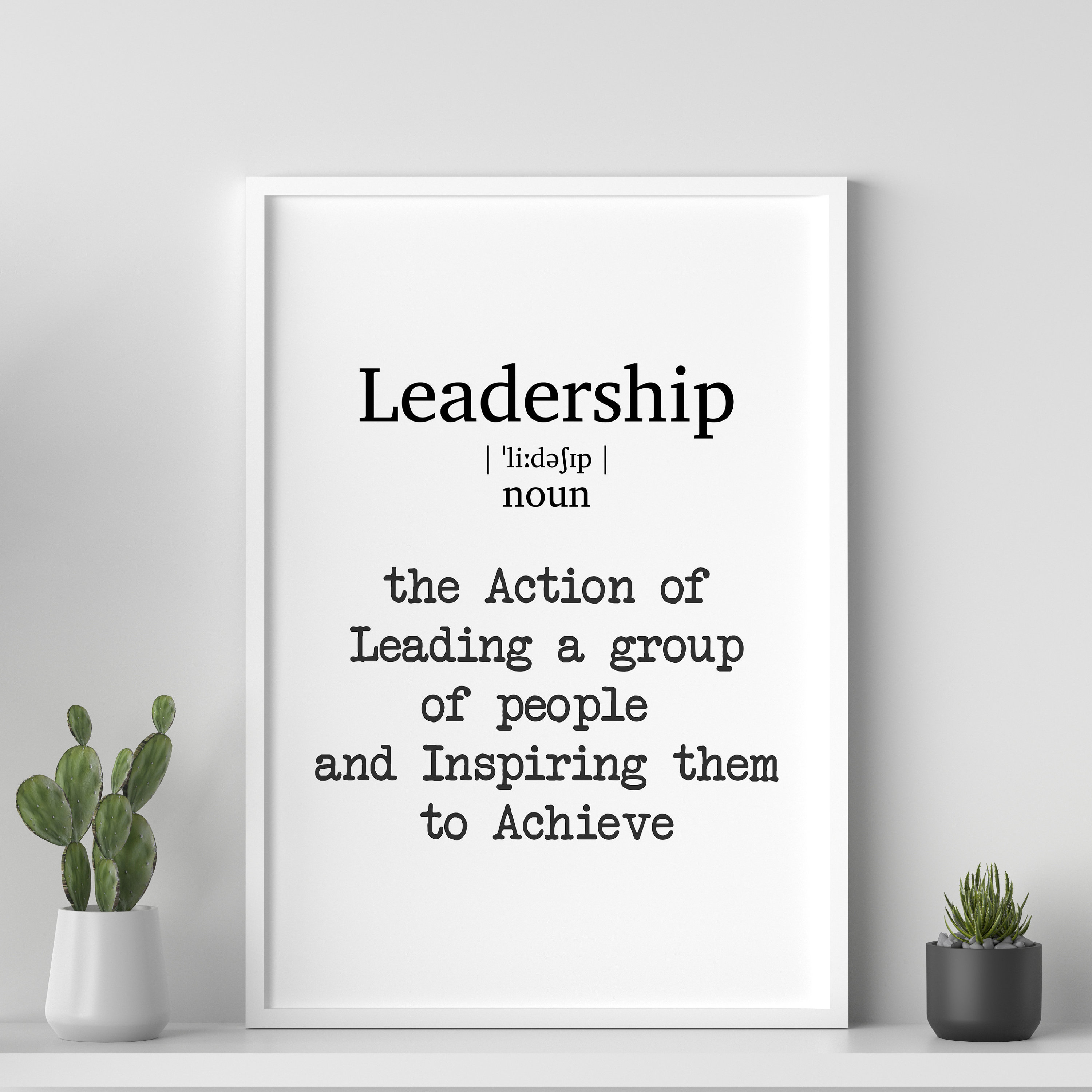 Modern Office Wall Art, Set of 8 Prints, Inspirational Leadership ...