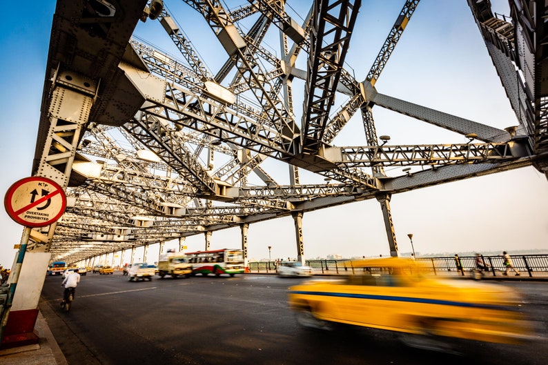 Traffic at Howrah Bridge in Kolkata Kolkata Poster India - Etsy