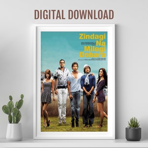 ZNMD Movie Poster, Zindagi Na Milegi Dobara, Desi Wall Art, Bollywood ...
