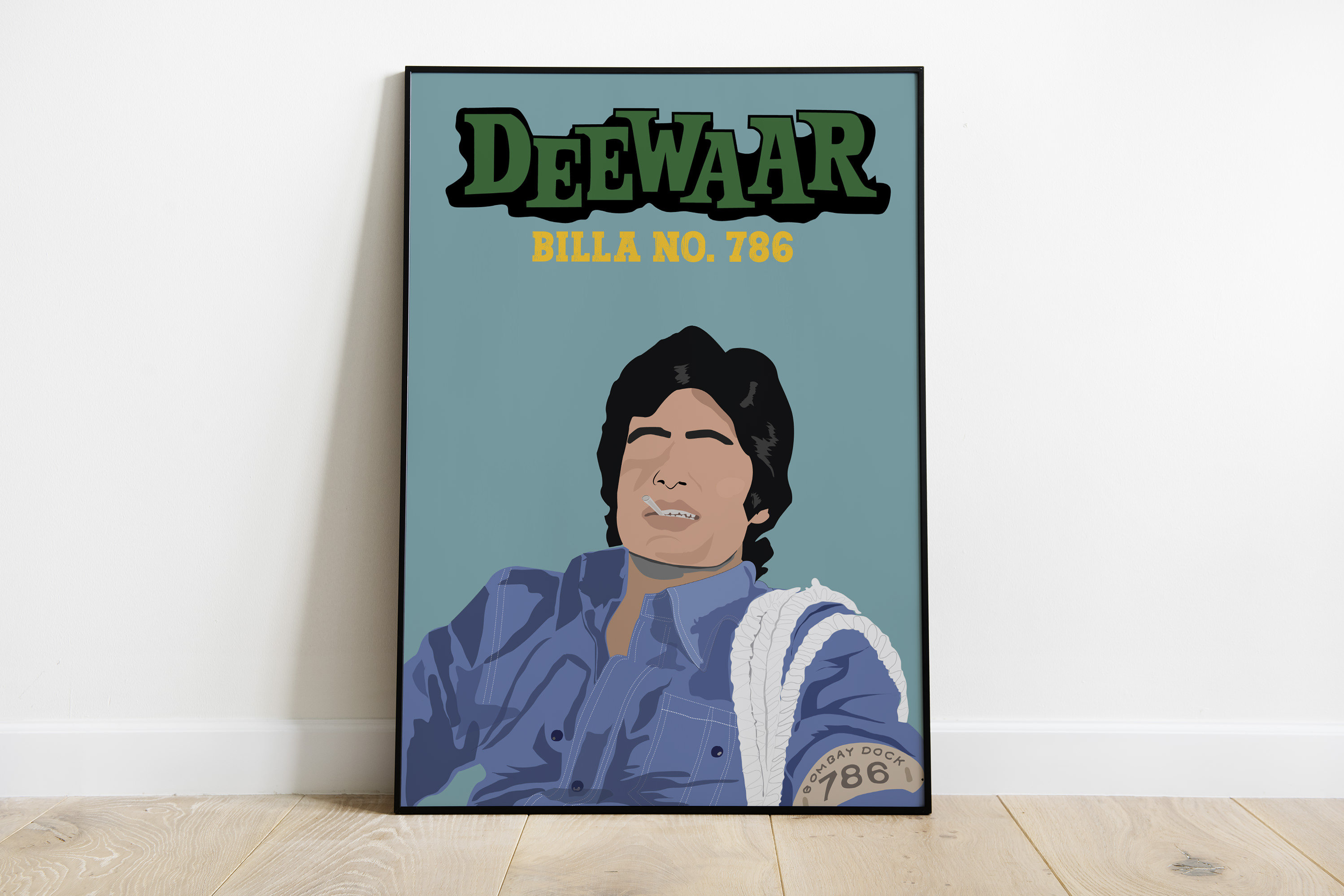Amitabh Bachchan Poster, Deewaar Movie, Gift for Him, Desi Wall Art ...