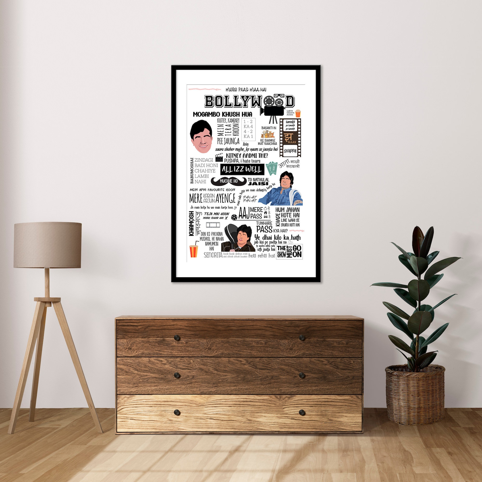 Bollywood Dialogues Collage, Famous Movie Dialogues, Desi Wall Art ...