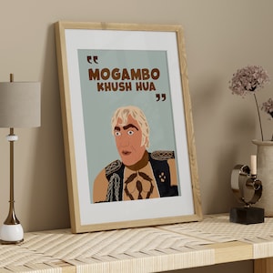 Mogambo Khush Hua Poster, Mr India Movie Dialogue, Gift for Bollywood ...