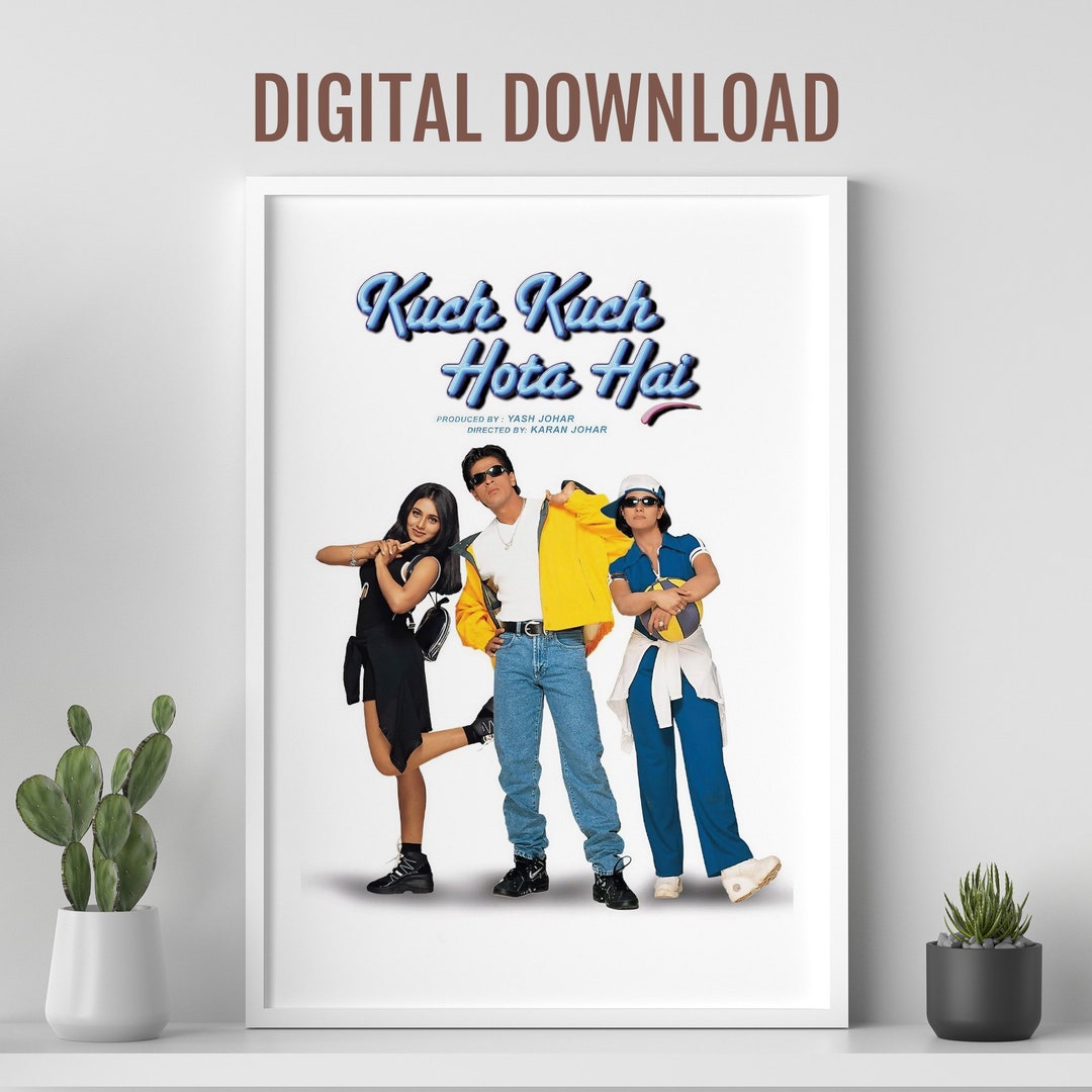 Kuch Kuch Hota Hai Movie Poster, Desi Wall Art, Bollywood Movie Poster ...