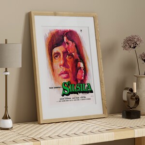 Silsila Movie Poster, Desi Wall Art, Bollywood Movie Poster, Retro ...