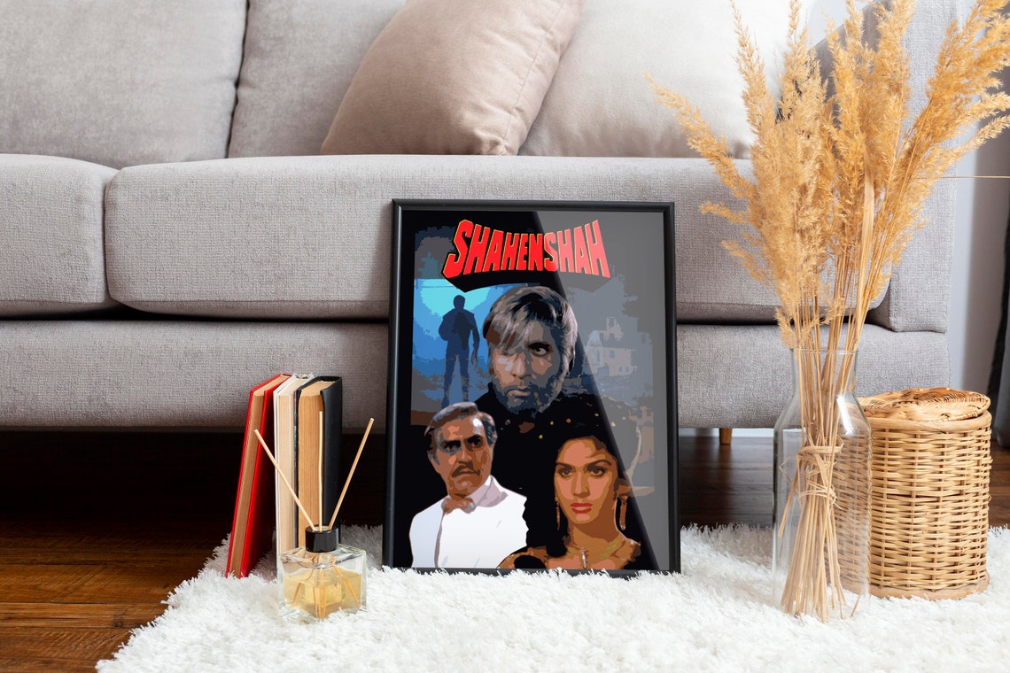 Shahenshah Movie Poster Desi Wall Art Bollywood Movie - Etsy