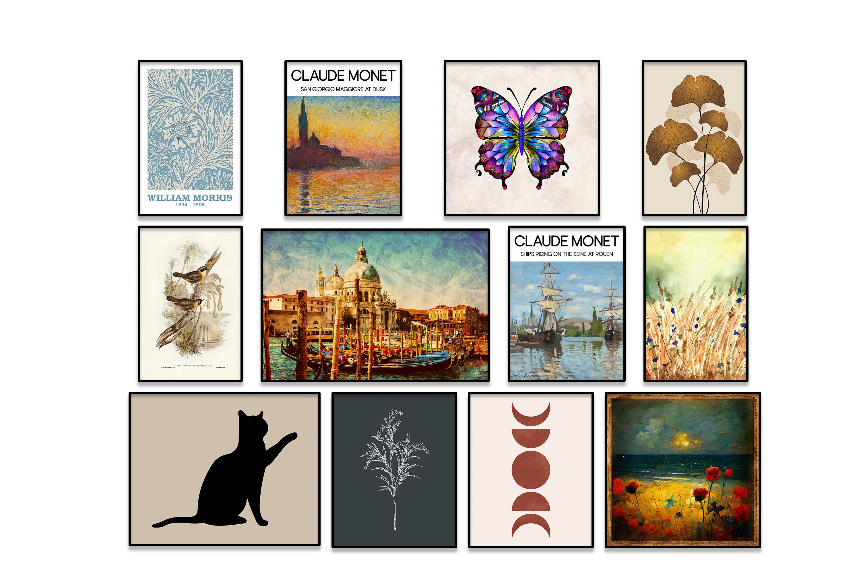 50 Eclectic MEGA BUNDLE Wall Collage Prints, Gallery Wall Prints ...