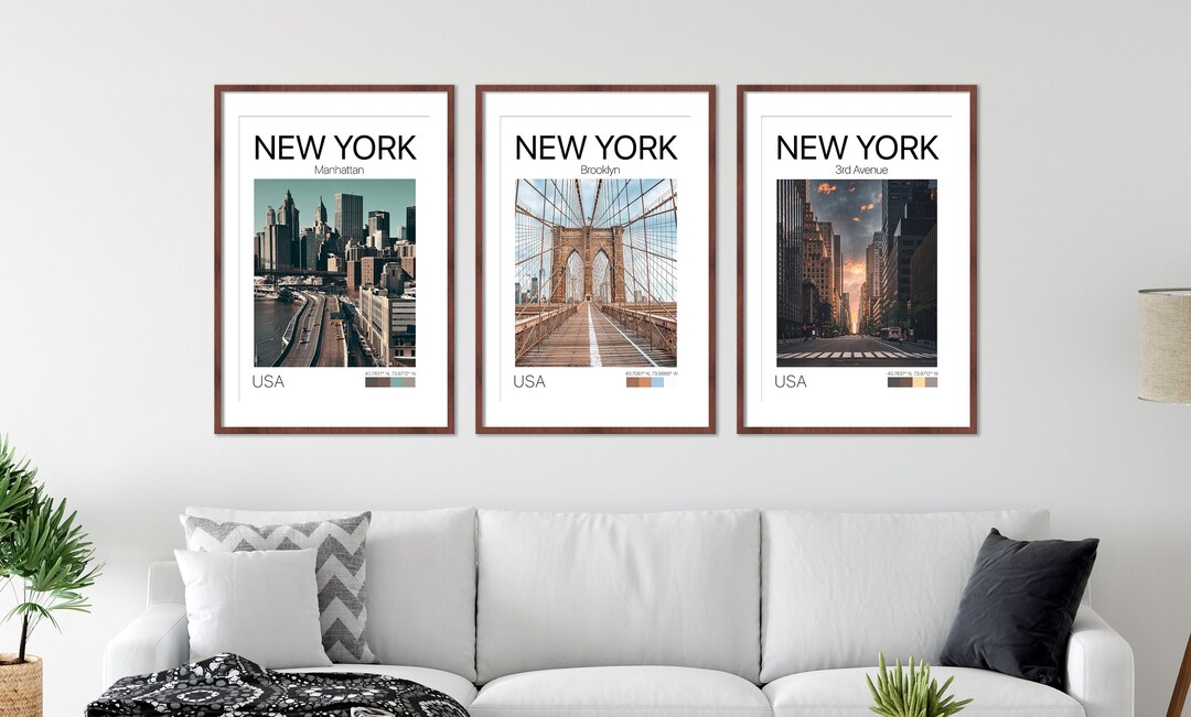 Set of 3 New York Prints, New York City Photos, Travel City Prints ...