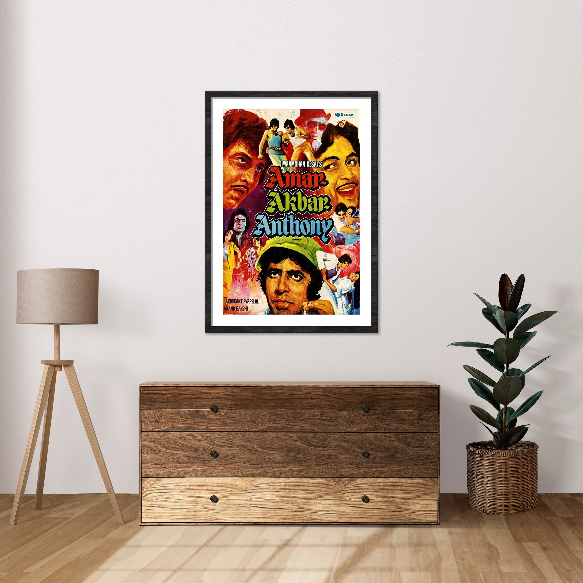 Amar Akbar Anthony Movie Poster, Desi Wall Art, Bollywood Movie Poster ...