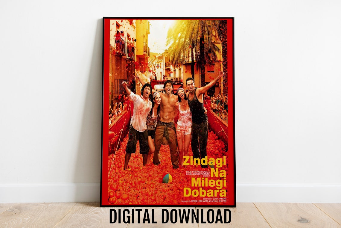 ZNMD Movie Poster, Zindagi Na Milegi Dobara, Desi Wall Art, Bollywood ...