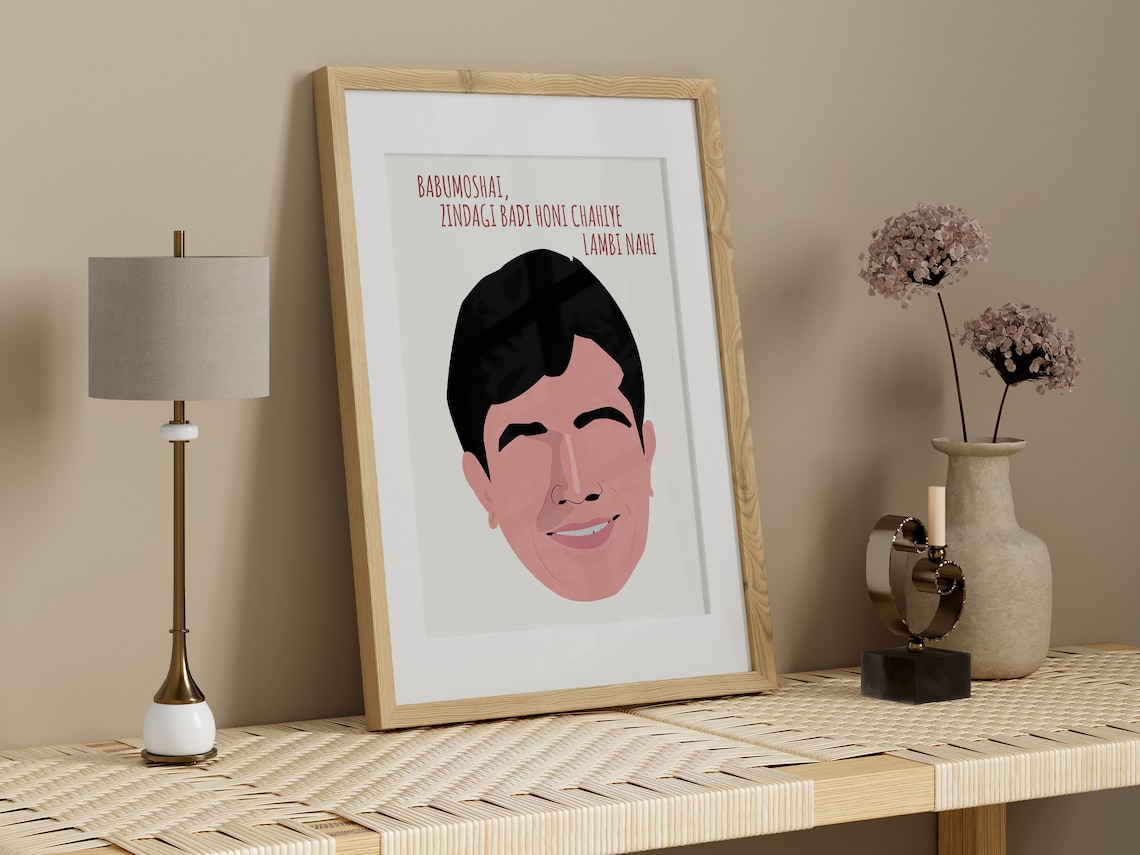 Rajesh Khanna Poster Anand Movie Unique Gift for Her Desi - Etsy