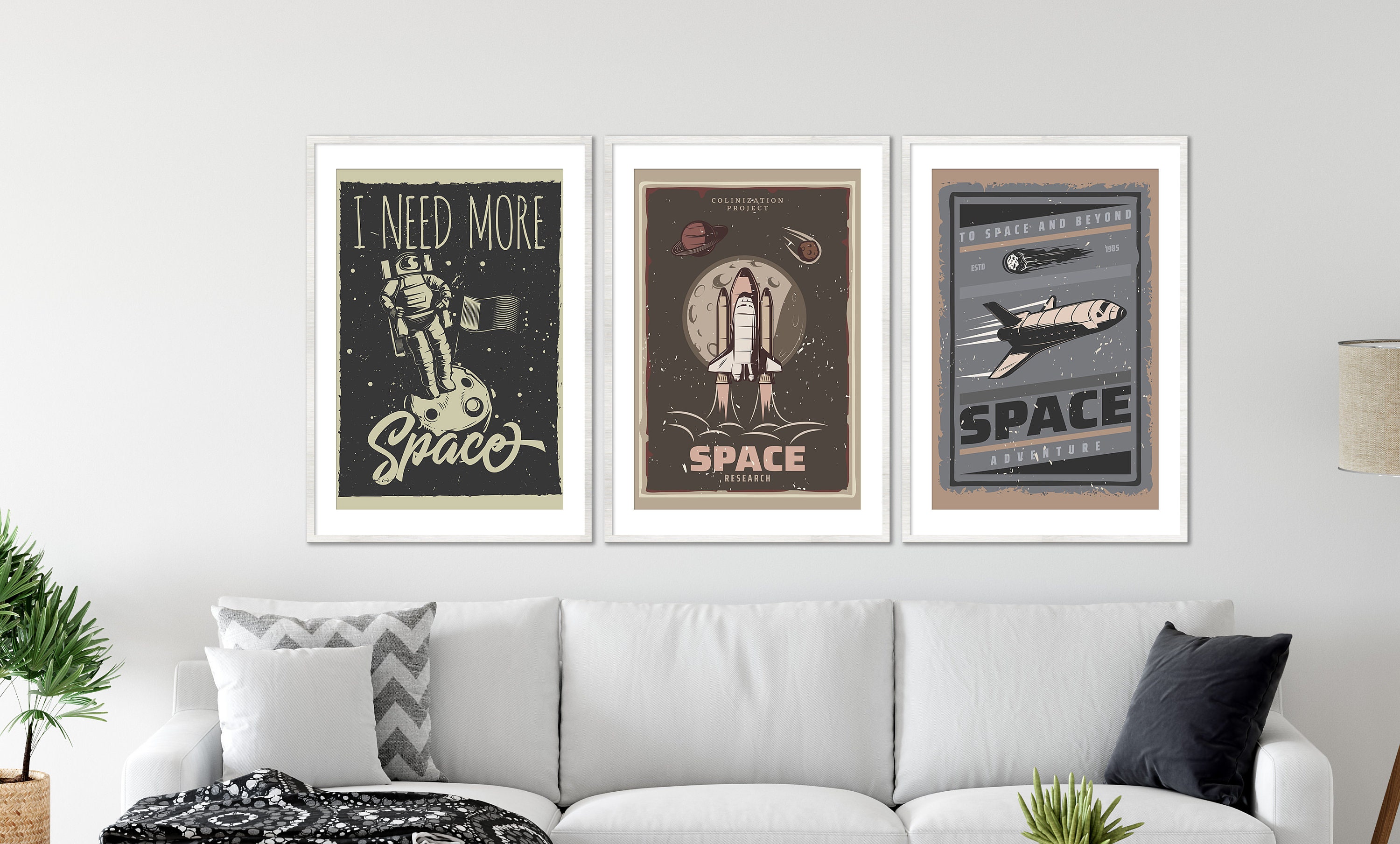 Set of 6 Space Posters Space Wall Art, NASA Wall Art, Rocket Wall Decor ...