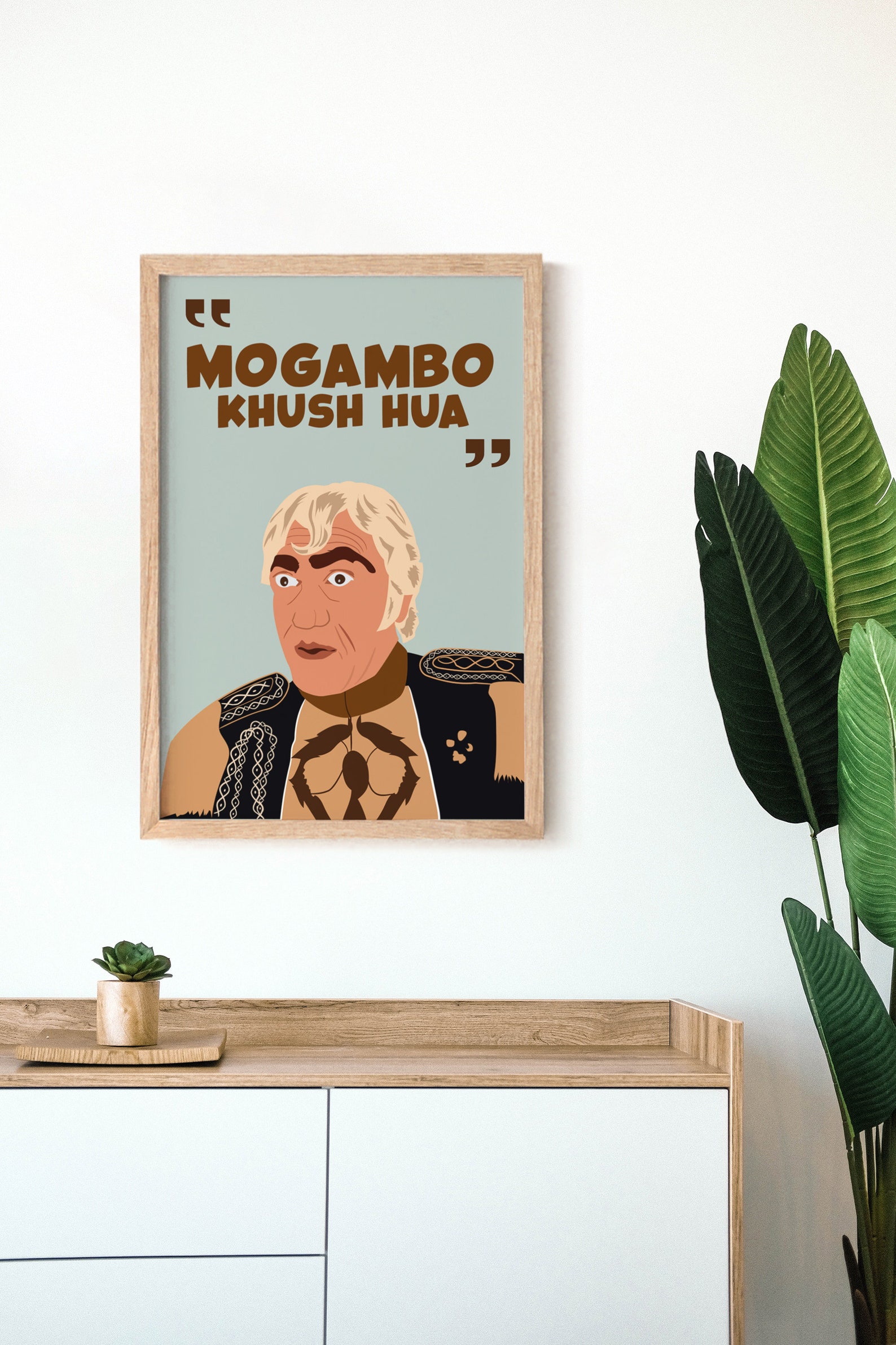 Mogambo Khush Hua Poster, Mr India Movie Dialogue, Gift for Bollywood ...