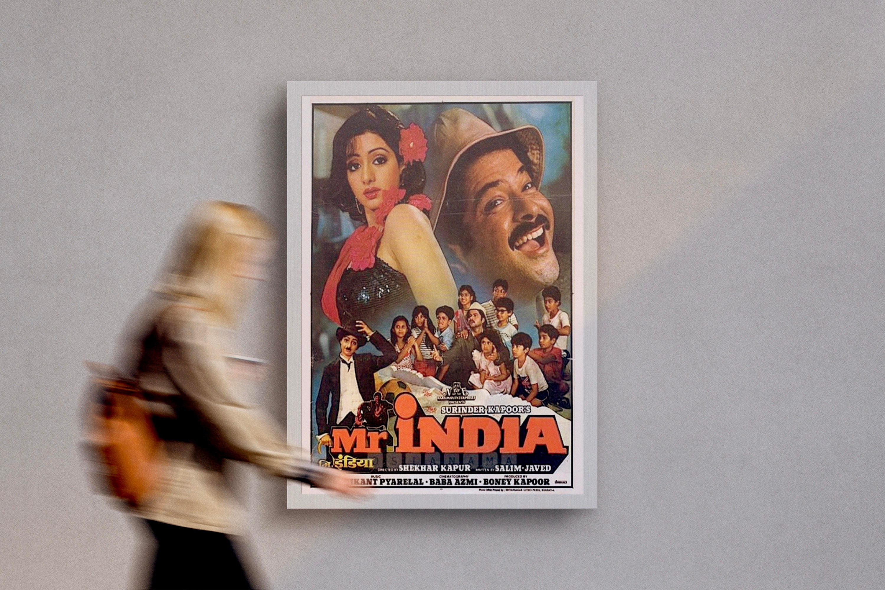 Mr India Movie Poster, Desi Wall Art, Bollywood Movie Poster, Retro ...