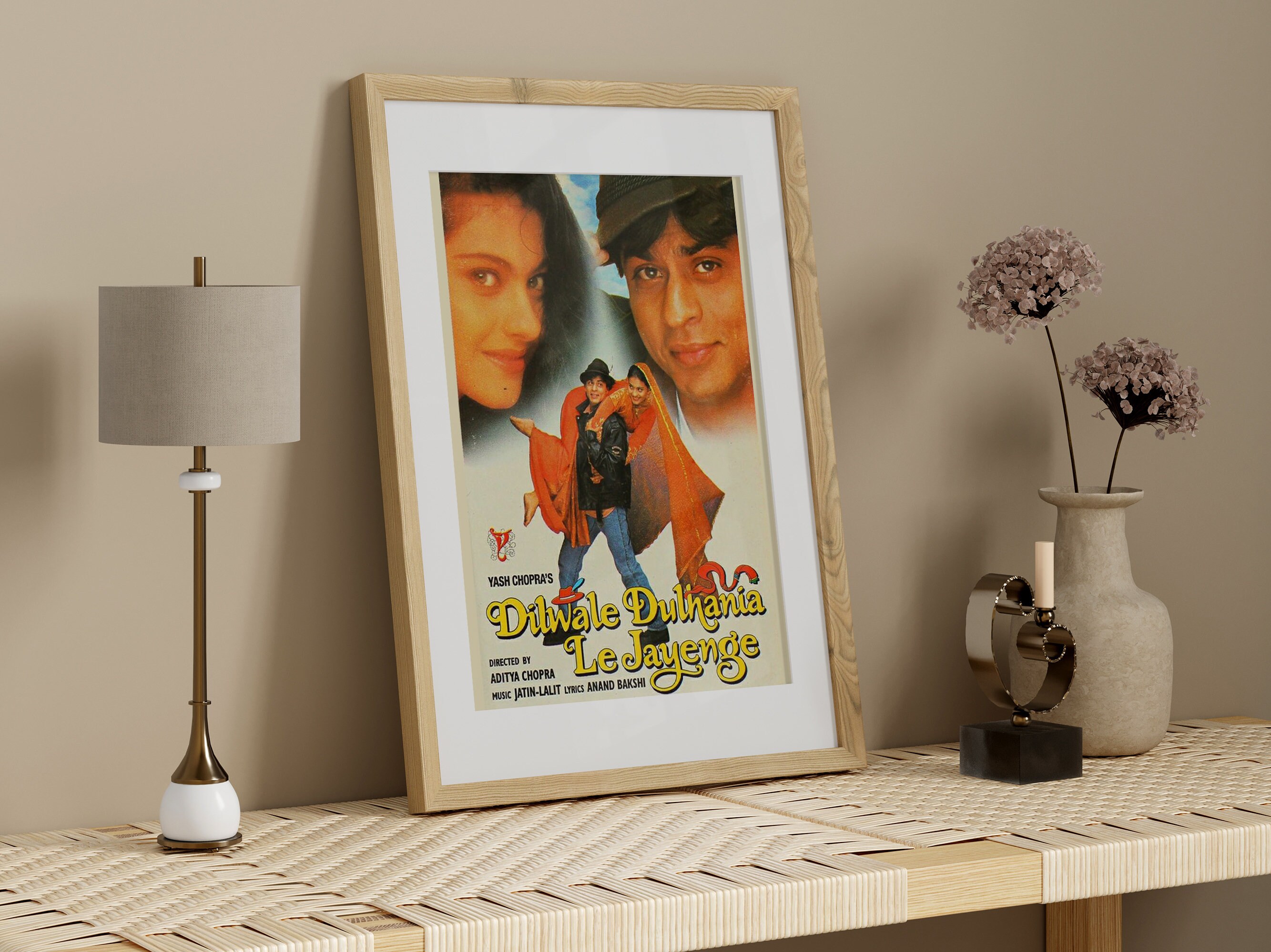 DDLJ Movie Poster, Desi Wall Art, Bollywood Movie Poster, Dilwale ...