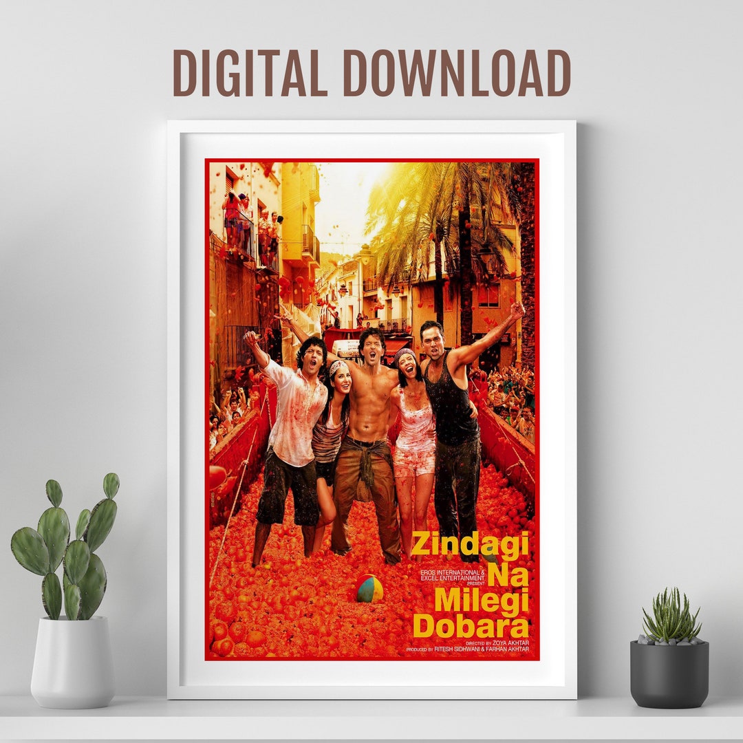 ZNMD Movie Poster, Zindagi Na Milegi Dobara, Desi Wall Art, Bollywood ...