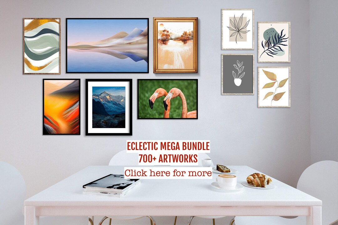 700 Eclectic MEGA BUNDLE Gallery Wall Set, Gallery Wall Collage ...