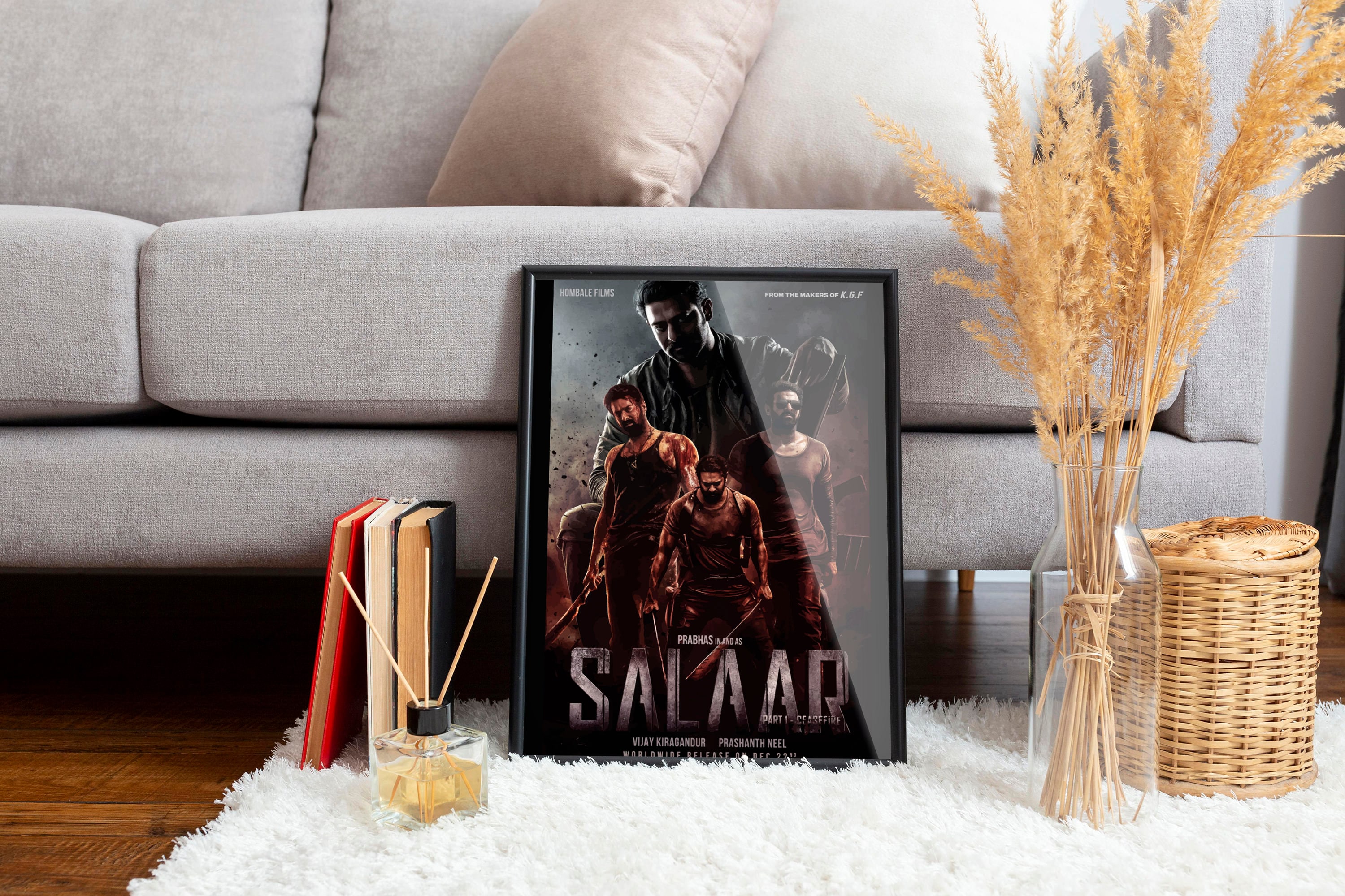 Salaar Movie Poster, Prabhas Movie, South Indian Movie, Desi Wall Art ...