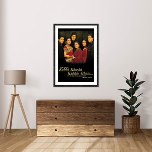 Kabhi Khushi Kabhie Gham Movie Poster, Desi Wall Art, Bollywood Movie ...