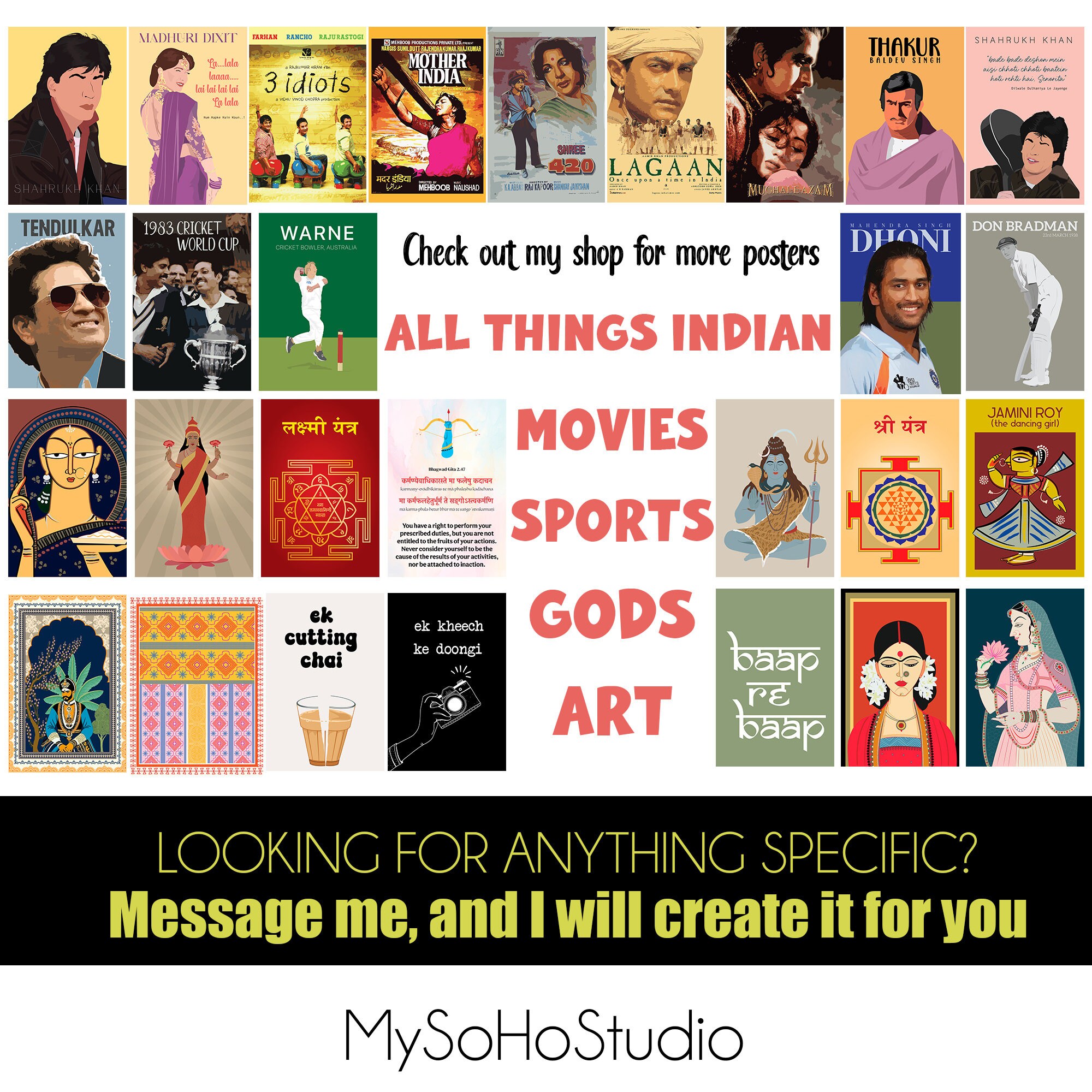 Padosan Movie Poster, Desi Wall Art, Bollywood Movie Poster, Retro ...