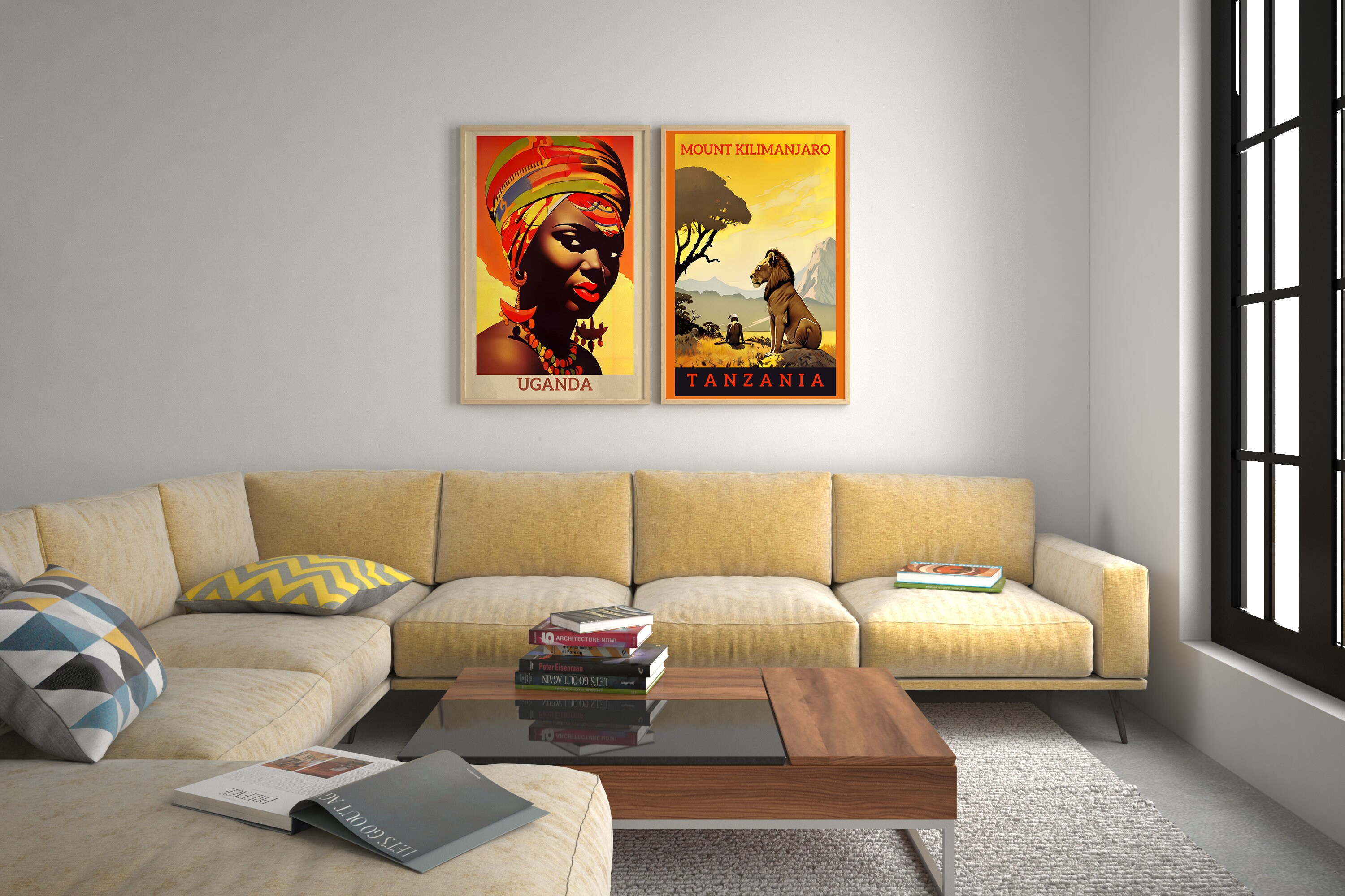 Africa Travel Posters, Set of 12 Travel Posters, Vintage Travel Posters ...