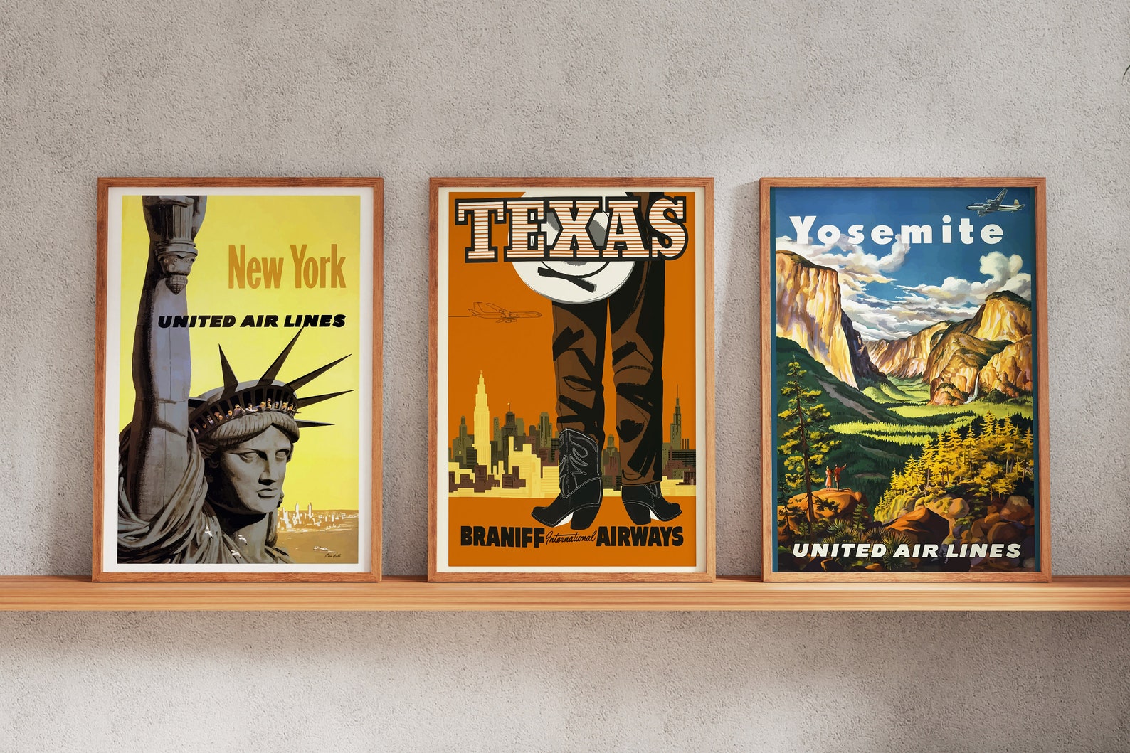 Vintage Airline Posters, Set of 21 Airline Posters, Vintage Travel ...