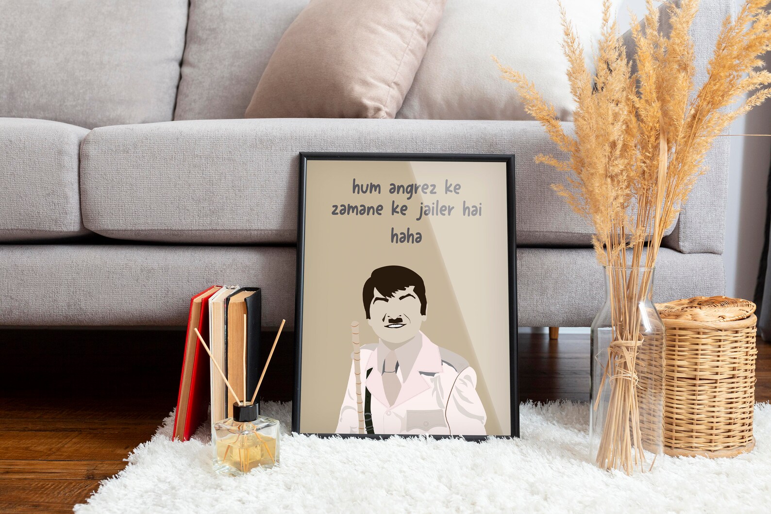 Sholay Movie Poster Asrani Angrez Ke Zamane Ke Jailer Desi - Etsy