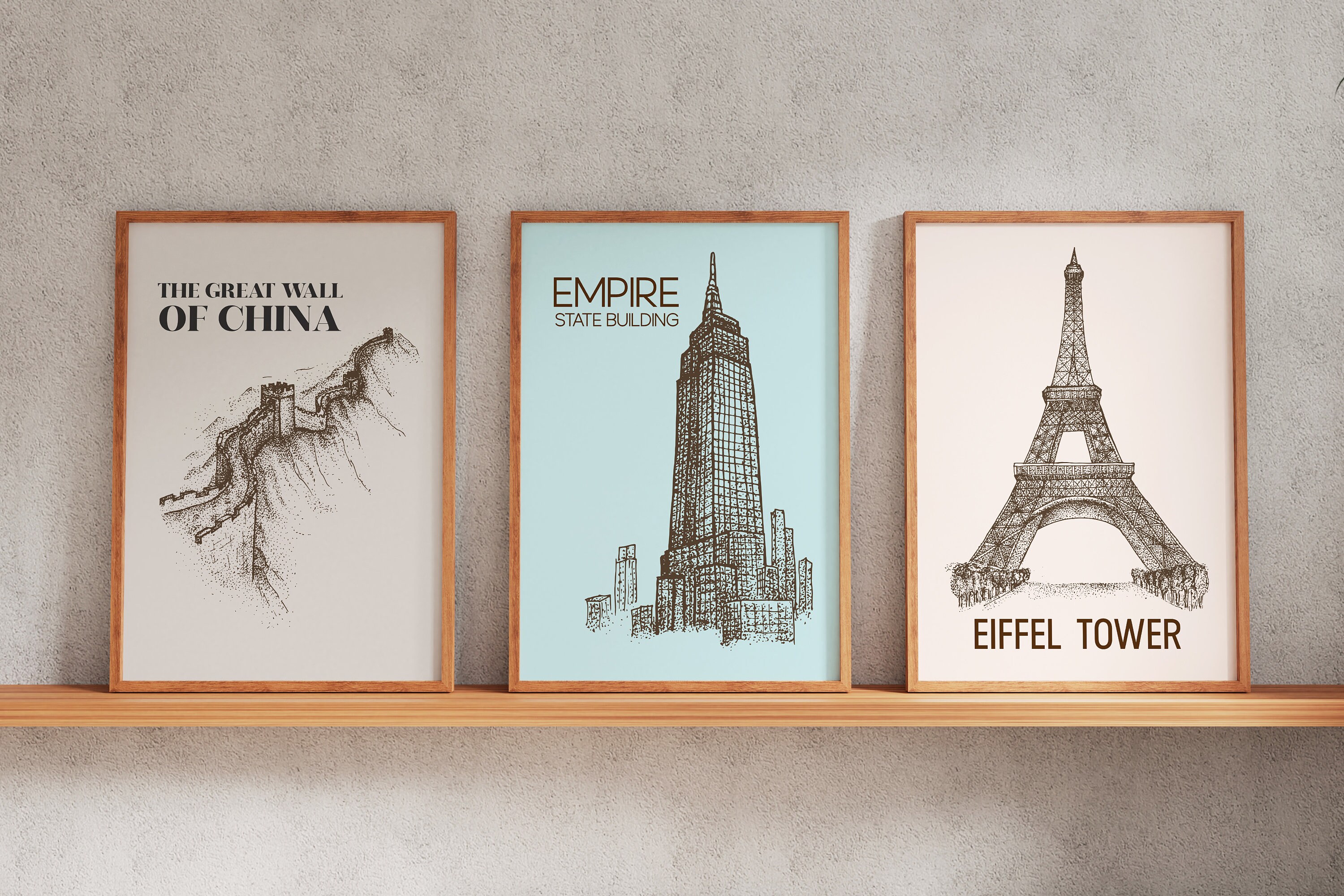 International Travel Posters Set of 6 Retro Posters Travel - Etsy