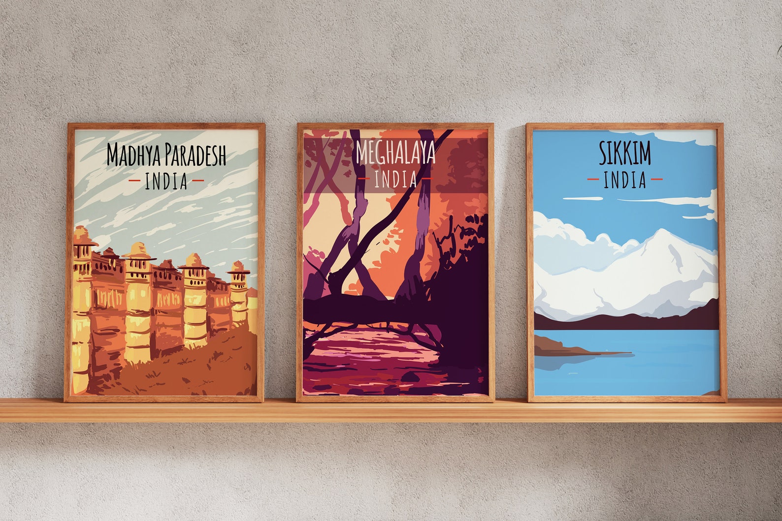 India Travel Posters, Set of 20 Travel Posters, Vintage Travel Posters ...