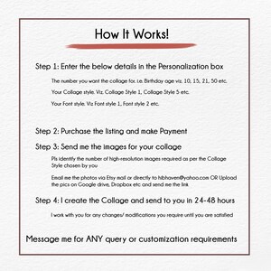 Custom Number Collage Custom Photo Collage Birthday Photo - Etsy